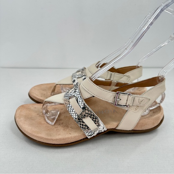 Vionic | Shoes | Vionic Lupe Sandals Womens 7 Metallic Cream Boa ...
